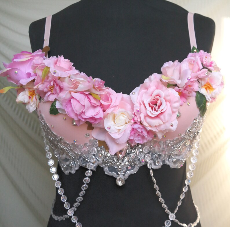 Adult Fairy Costume, Fairy Rave Bra , Pink Rave Bra, Princess Rave Bra ...
