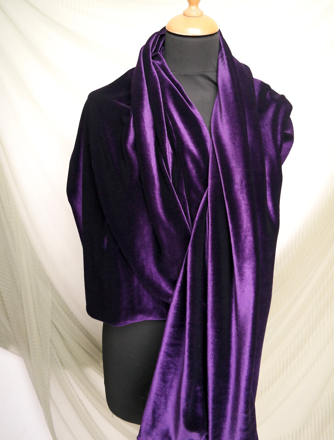 Velvet Shawl Velvet Scarf Purple Velvet Scarf 3 Sizes | Etsy