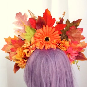 Autumn Flower Crown, Fall Fairy Crown, Woodland Fairy Crown, Autumn ...