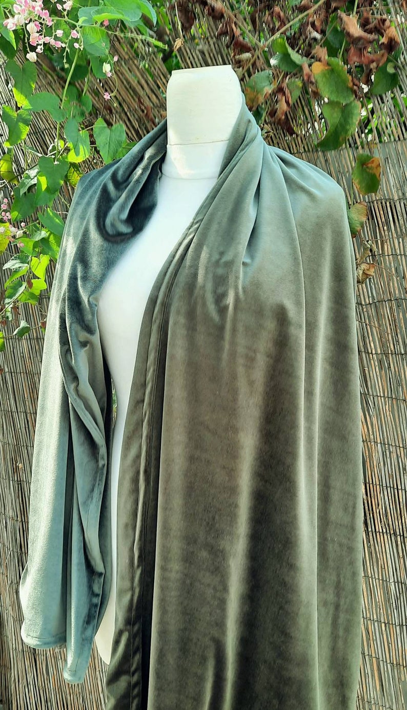 Olive Green Velvet Shawl 3 Sizes Available Large Velvet - Etsy
