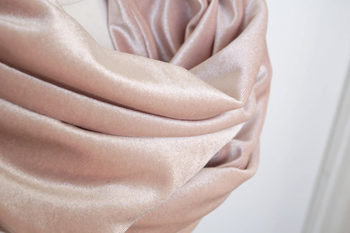 Velvet Scarf Blush Velvet Scarf Velvet Infinity Scarf Women | Etsy