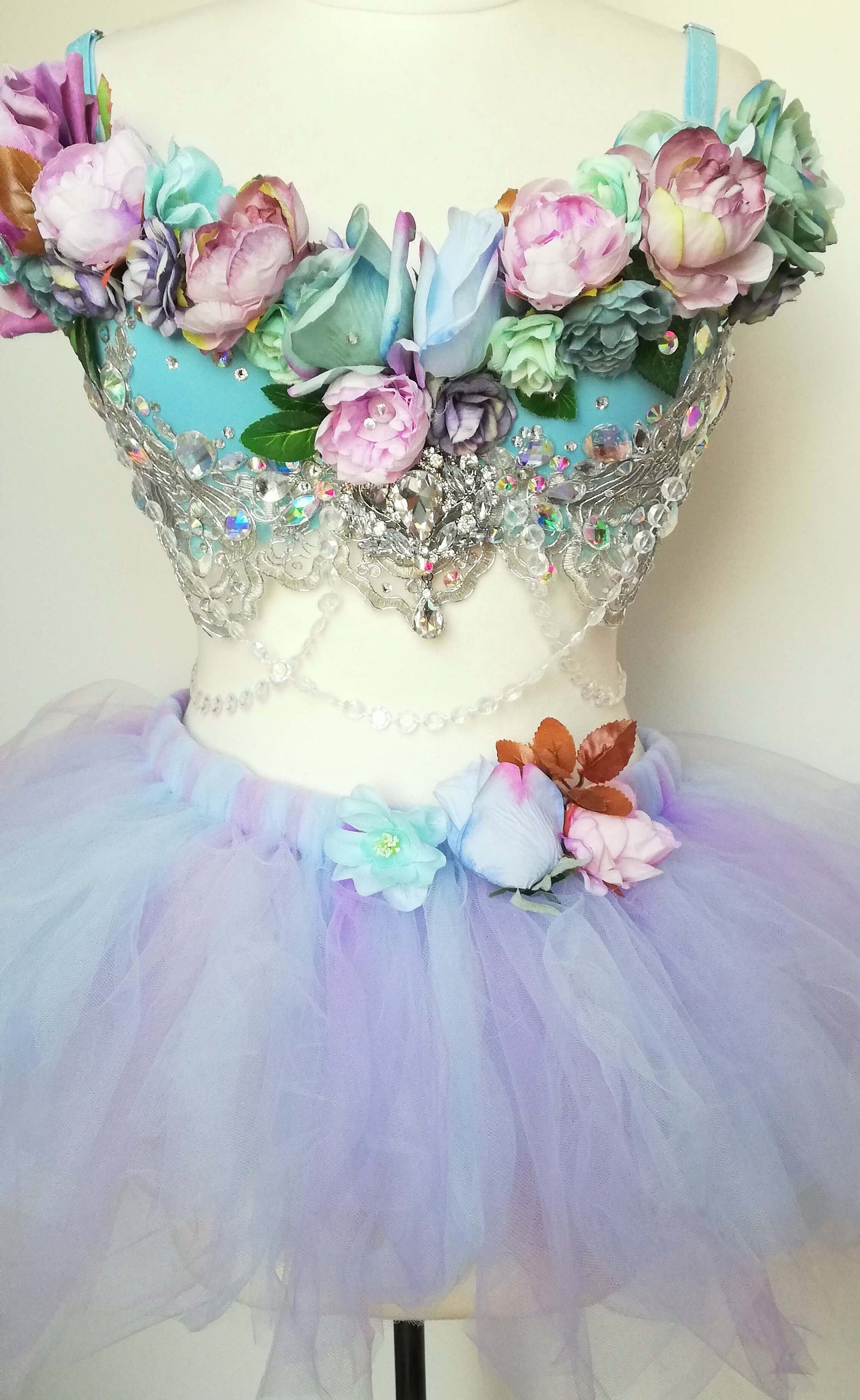 Adult Fairy Costume, Fairy Rave Bra and Tutu, Pink Rave Bra, Rave ...