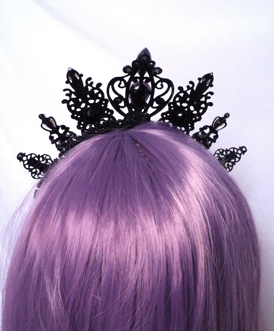 Black Evil Queen Crown, Dark Fairy Crown, Gothic Witch Headdress ...