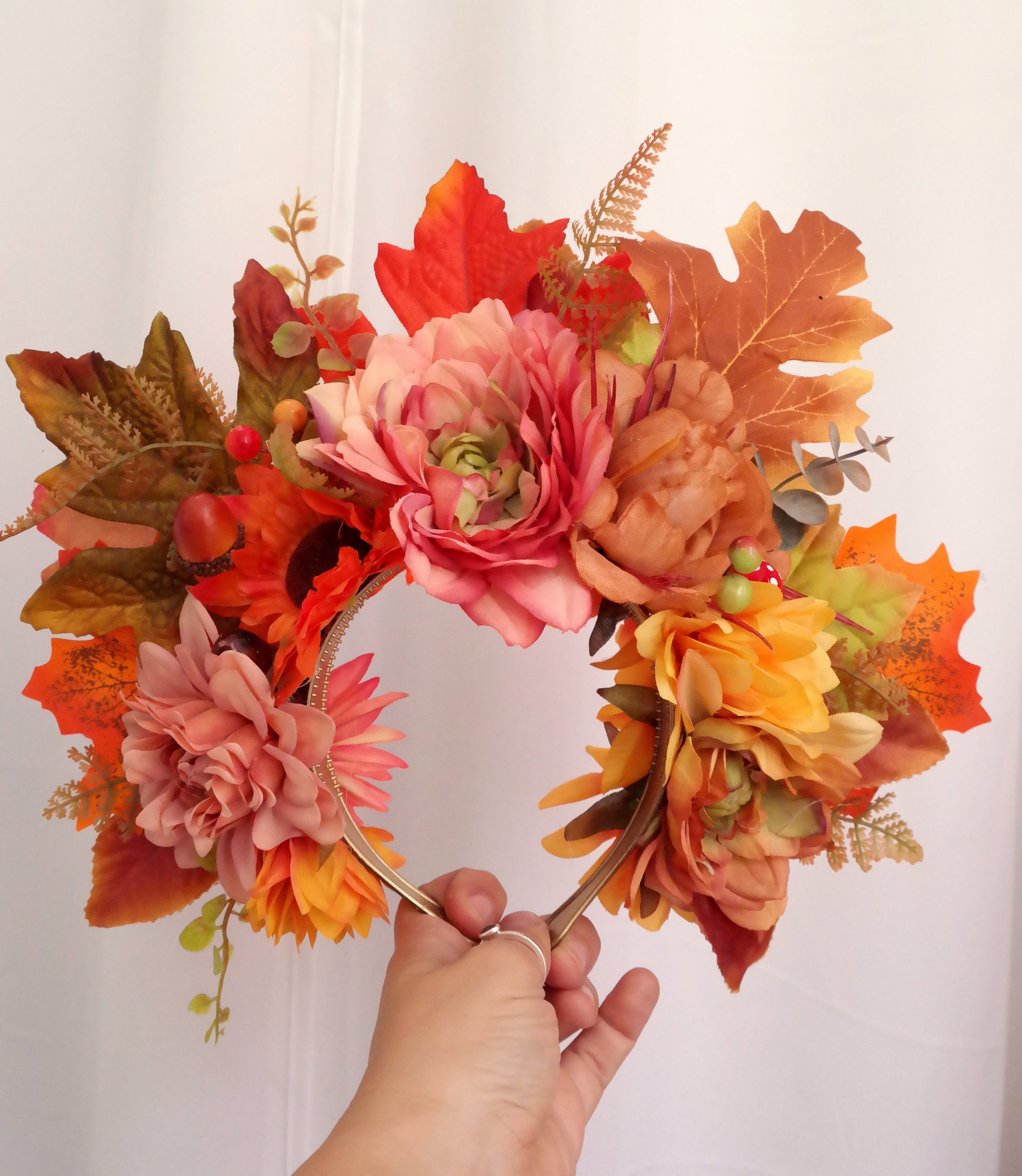 Autumn Flower Crown Fall Fairy Crown Woodland Fairy Crown - Etsy