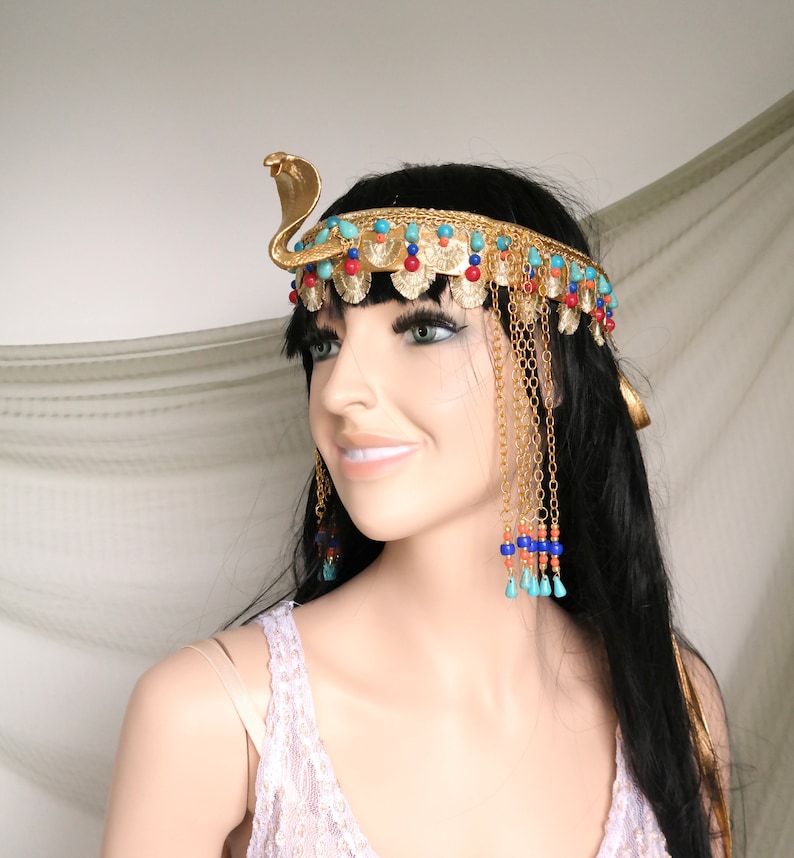 Egyptian Headpiece Egyptian Goddess Crown Gold Headdress - Etsy Israel