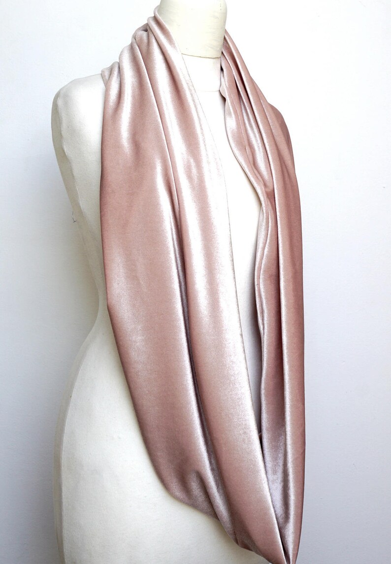 Velvet Scarf Blush Velvet Scarf Velvet Infinity Scarf Women | Etsy