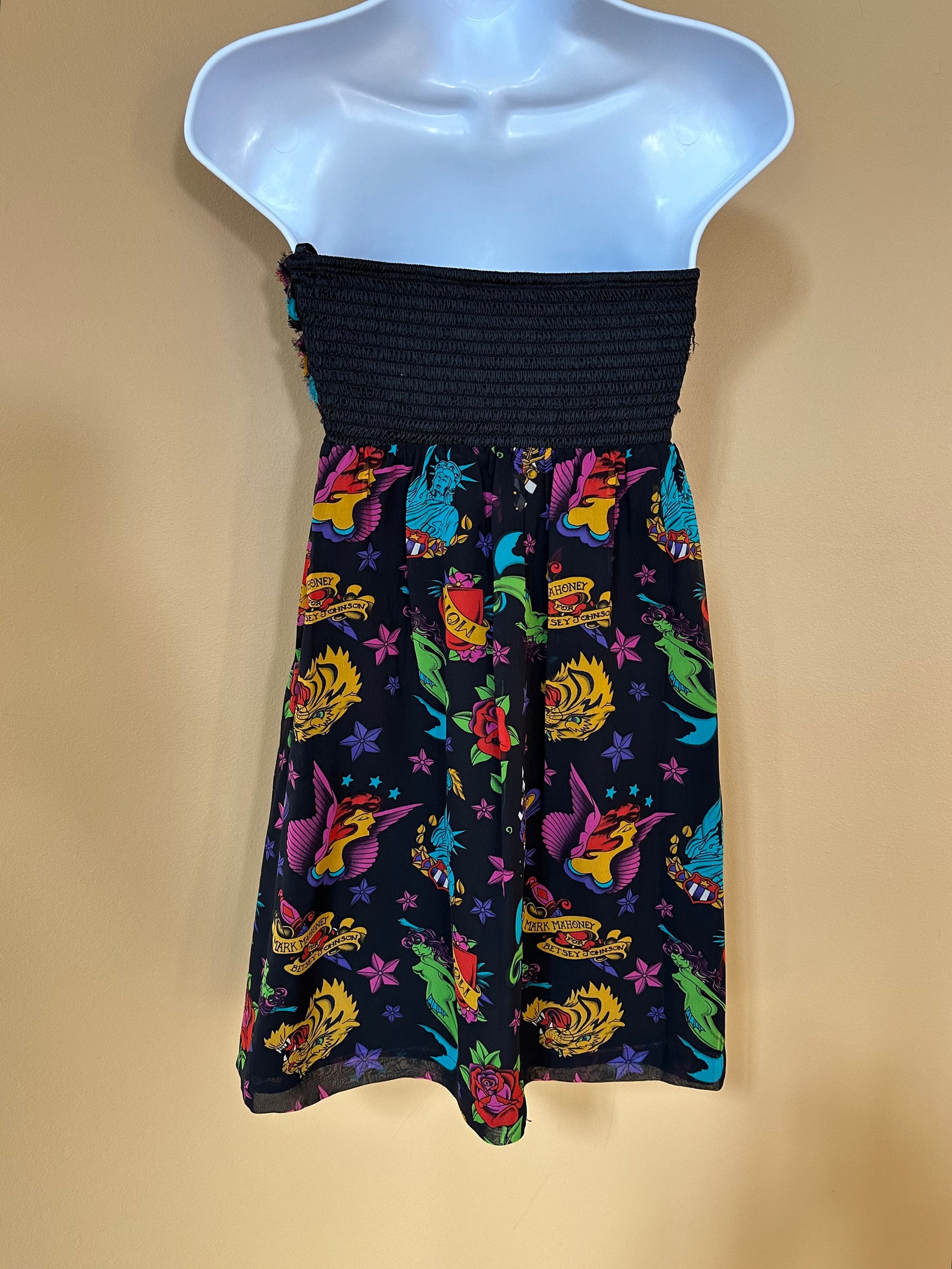 Vintage Betsey Johnson Tattoo Dress Mark Mahoney Tattoo You Collab - Etsy