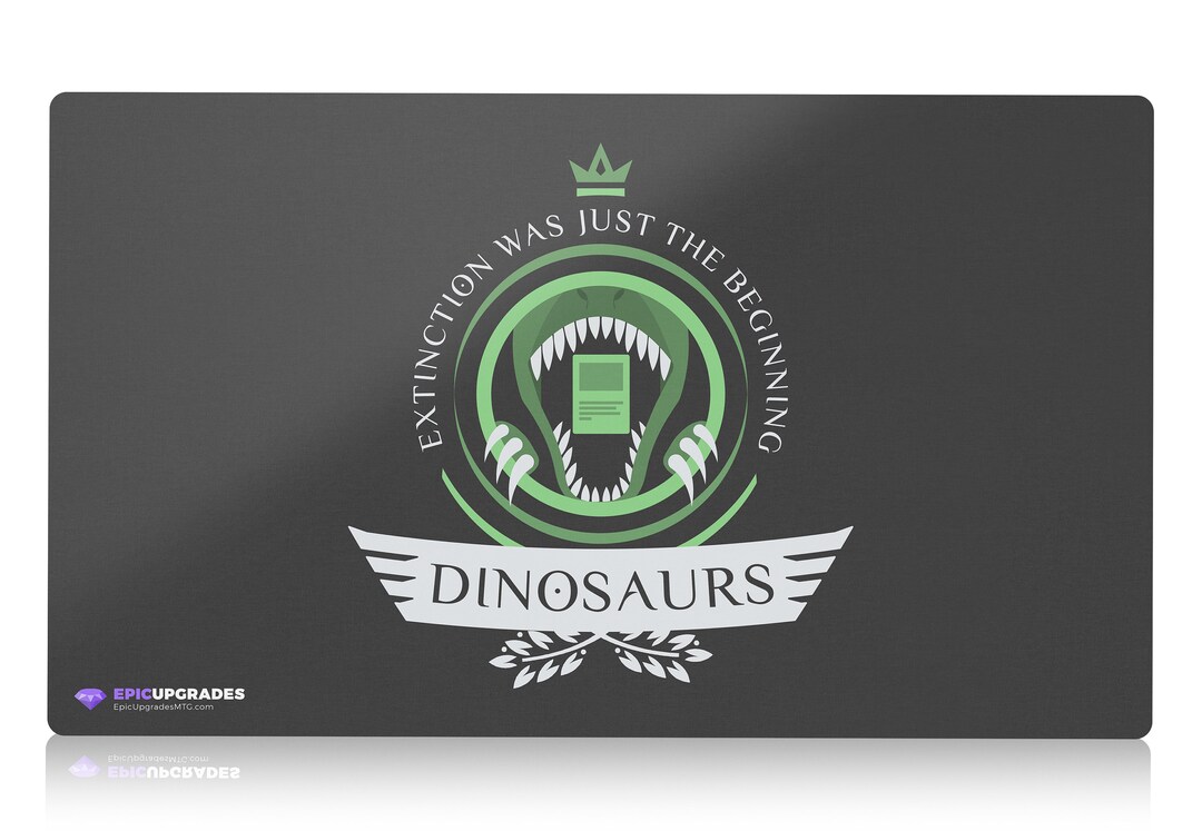 Dinosaurs Life Playmat Magic the Gathering 24x14 Tribe Archetype Custom ...