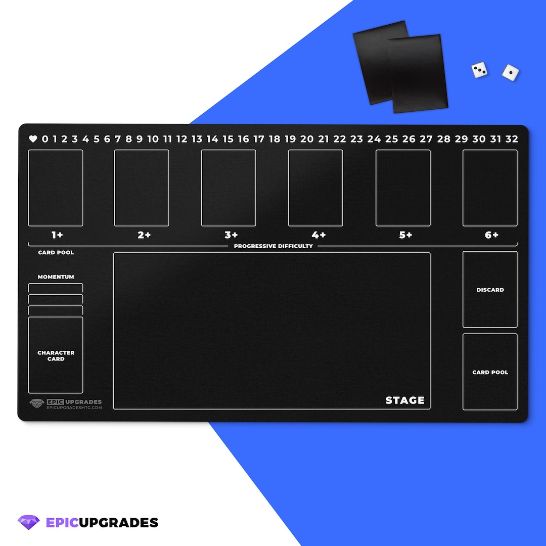 Universus Compatible Playmat – Minimalist Black With Zones | Basic 24 ...