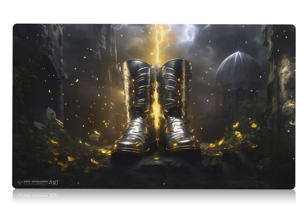 Lightning Greaves Inspired Playmat Iconic Wonders 24x14 Reimagined Card ...