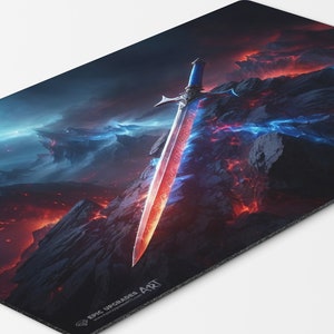Sword of Fire and Ice Inspired Playmat - Iconic Wonders | 24"x14 ...
