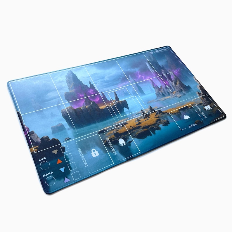 Sorcery Contested Realm Compatible Playmat – 24x14” Tracking, Grid, and ...
