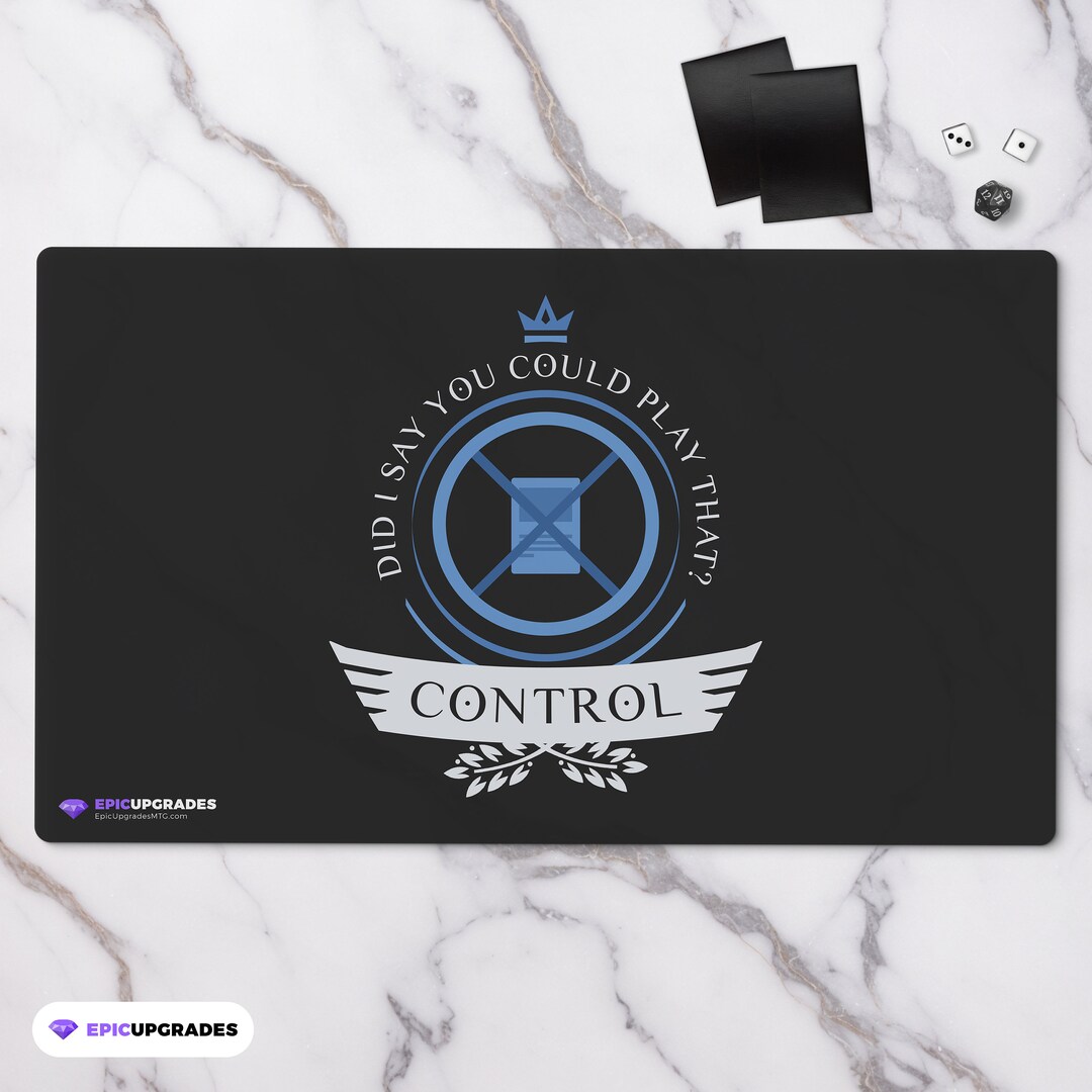 Control Life Playmat - Magic the Gathering 24"x14" Blue Custom MTG Card ...