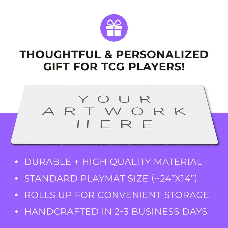 Custom Printed Playmat With Your Art - Personalized MTG FAB TCG Gift ...