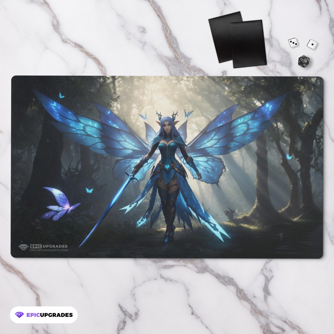 Creature Creations - Faerie Assassin Playmat | 24"x14" Magic the ...