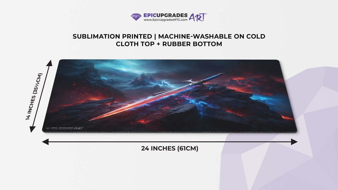 Sword of Fire and Ice Inspired Playmat - Iconic Wonders | 24"x14 ...
