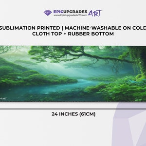 Misty Rainforest Reimagined Playmat - Fantasy Land Series | 24"x14 ...