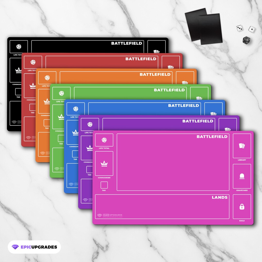 MTG Playmat for Commander Magic the Gathering Playmat With Zones for ...