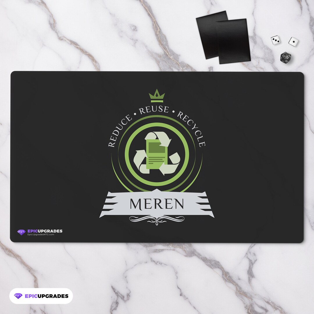 Commander Meren Playmat - Magic the Gathering EDH 24"x14" Graveyard ...