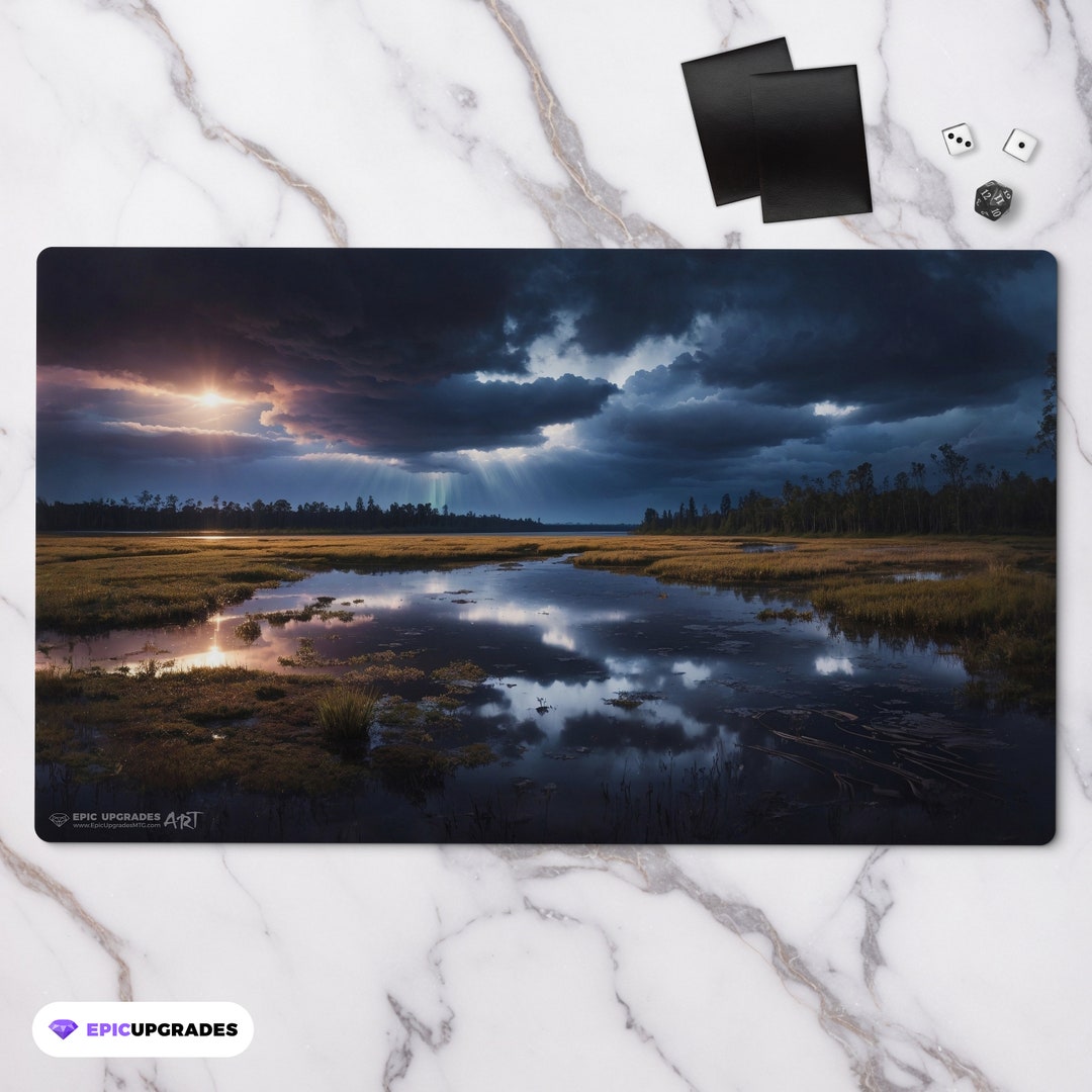 Marsh Flats Reimagined Playmat - Fantasy Land Series | 24"x14" Orzhov ...