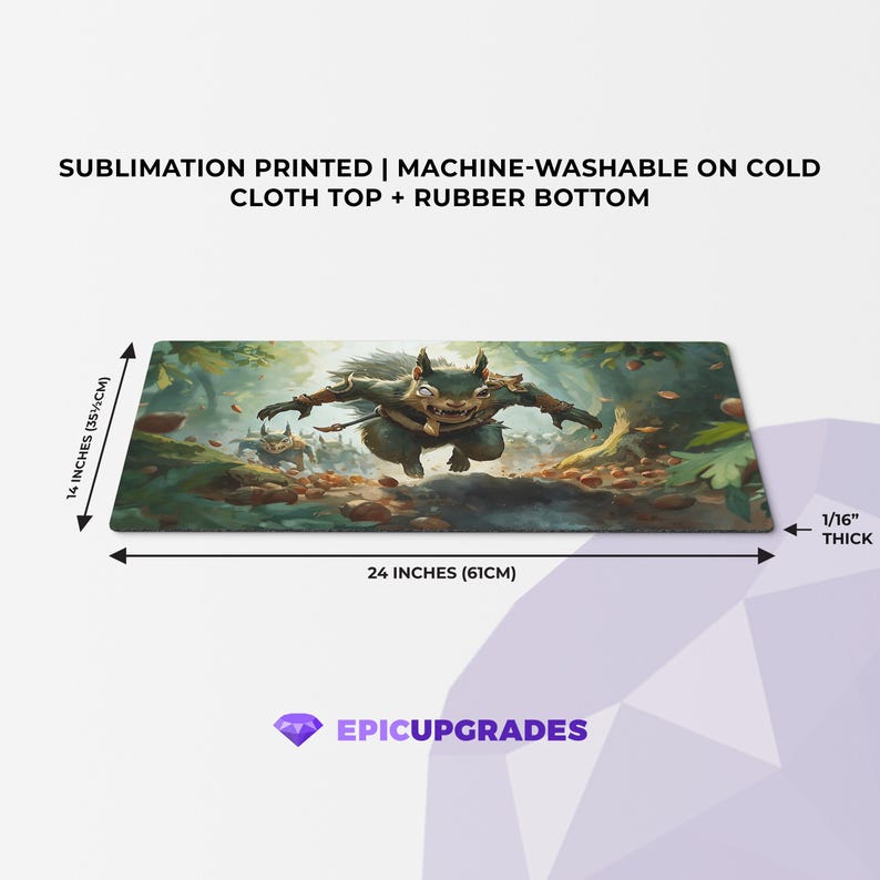 Chatterfang Squirrel Horde Playmat – 24"x14" MTG Commander Mat for ...