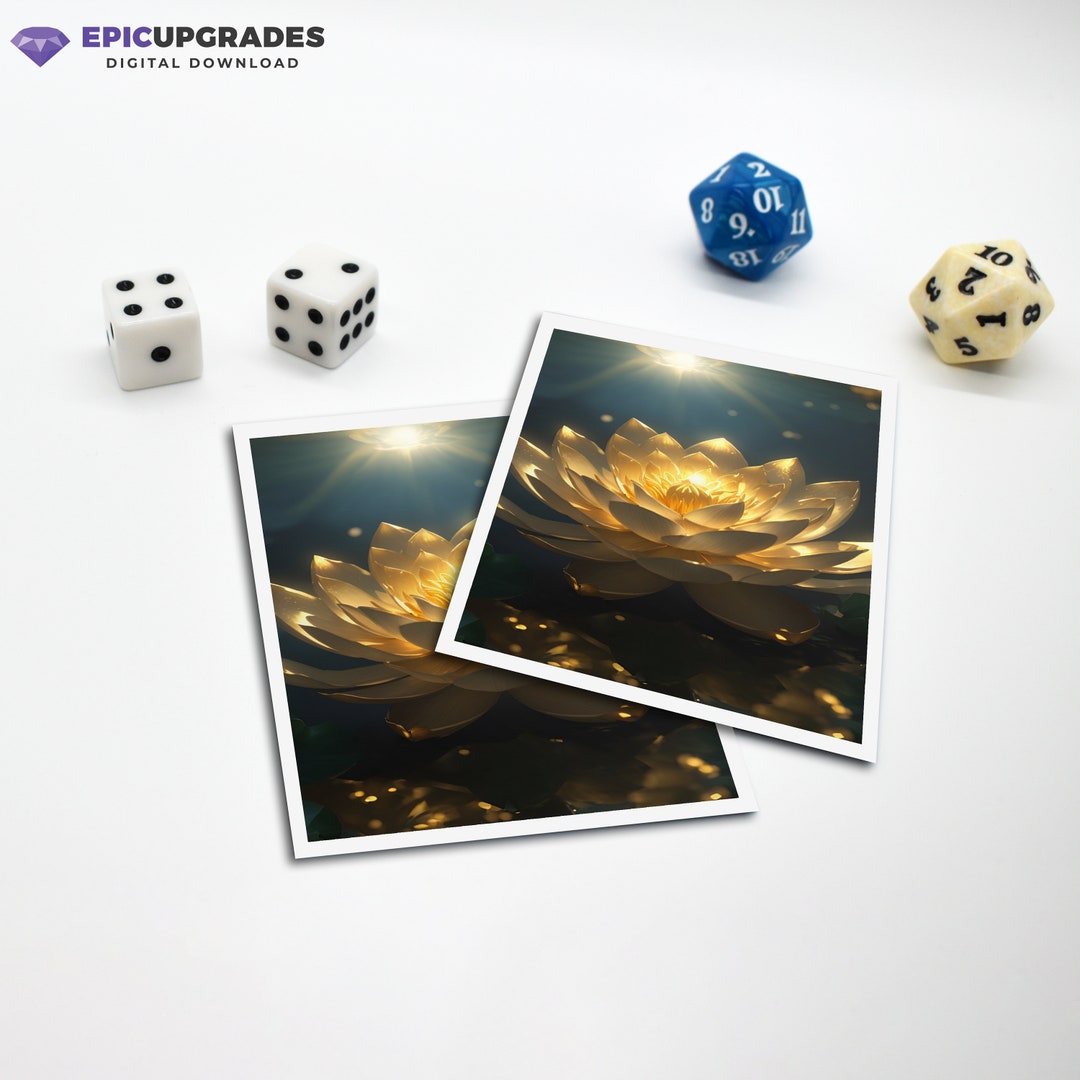 Digital Download | Gilded Lotus Inspired Custom Art for MTG Sleeves | 2 ...
