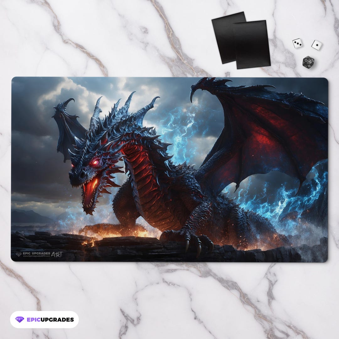 Creature Creations - Izzet Playmat | 24"x14" Magic the Gathering Red ...