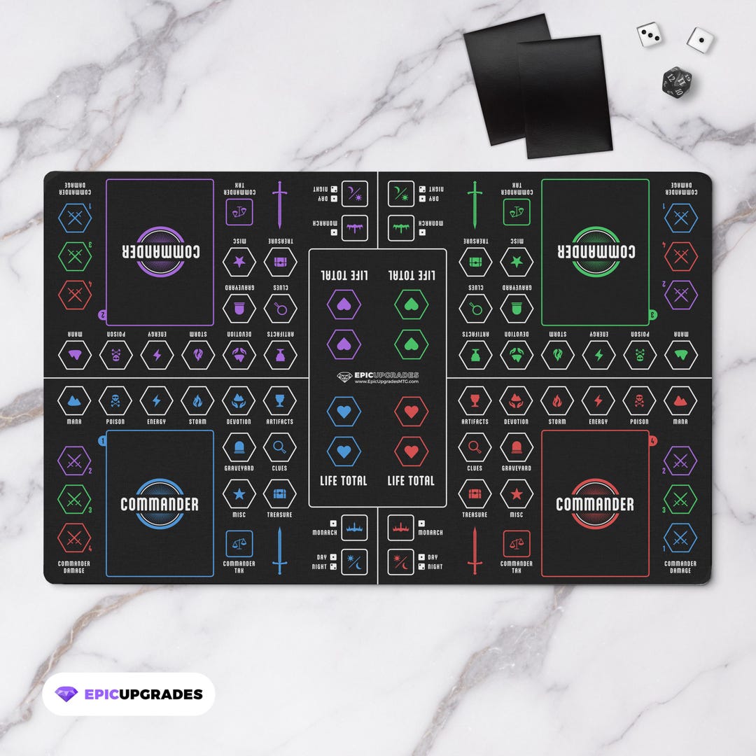 Ultimate Commander Zone Mat | 17"x11" Edh Life + Resource Tracker - Etsy