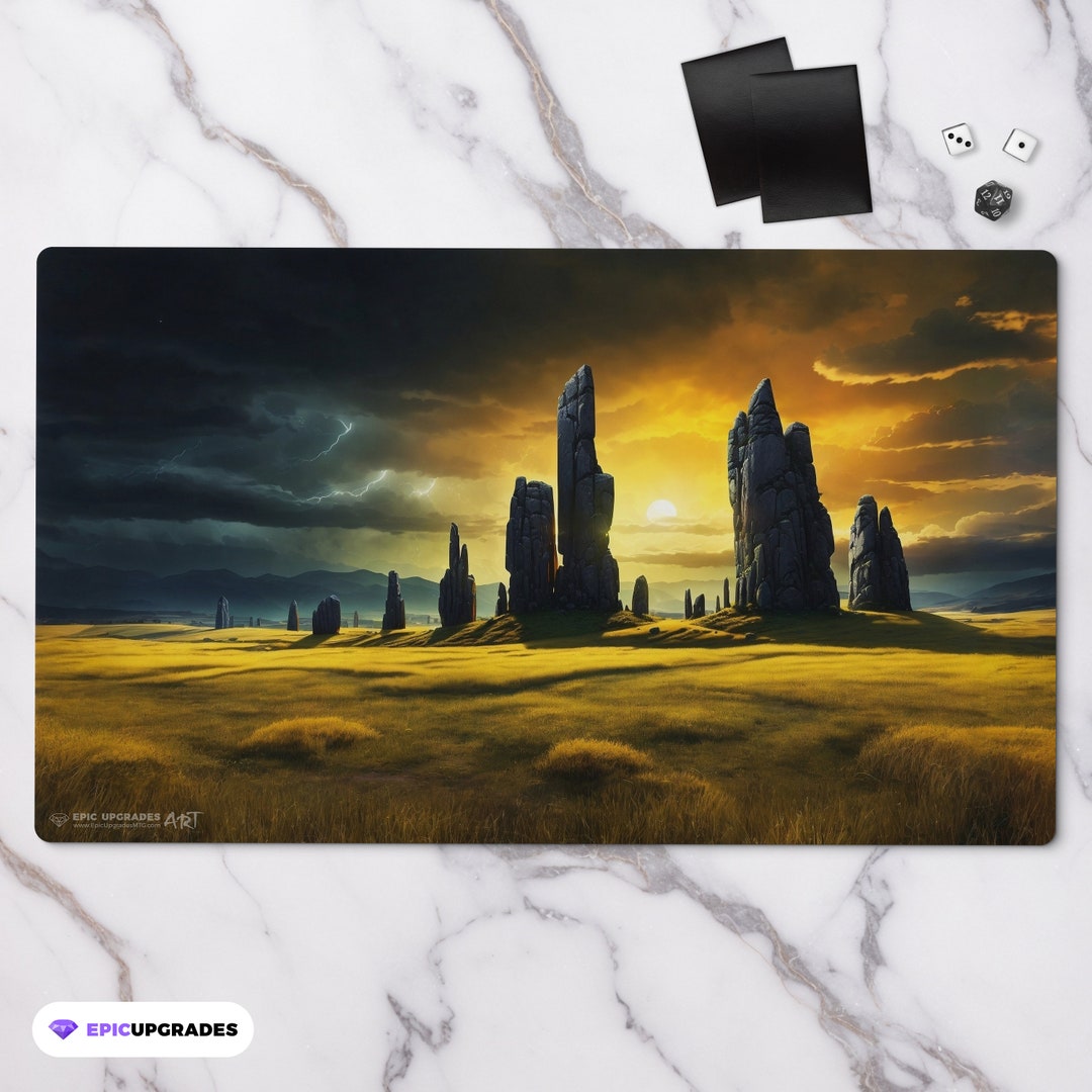Plains Playmat | 24"x14" Magic the Gathering White Player Land Artwork ...