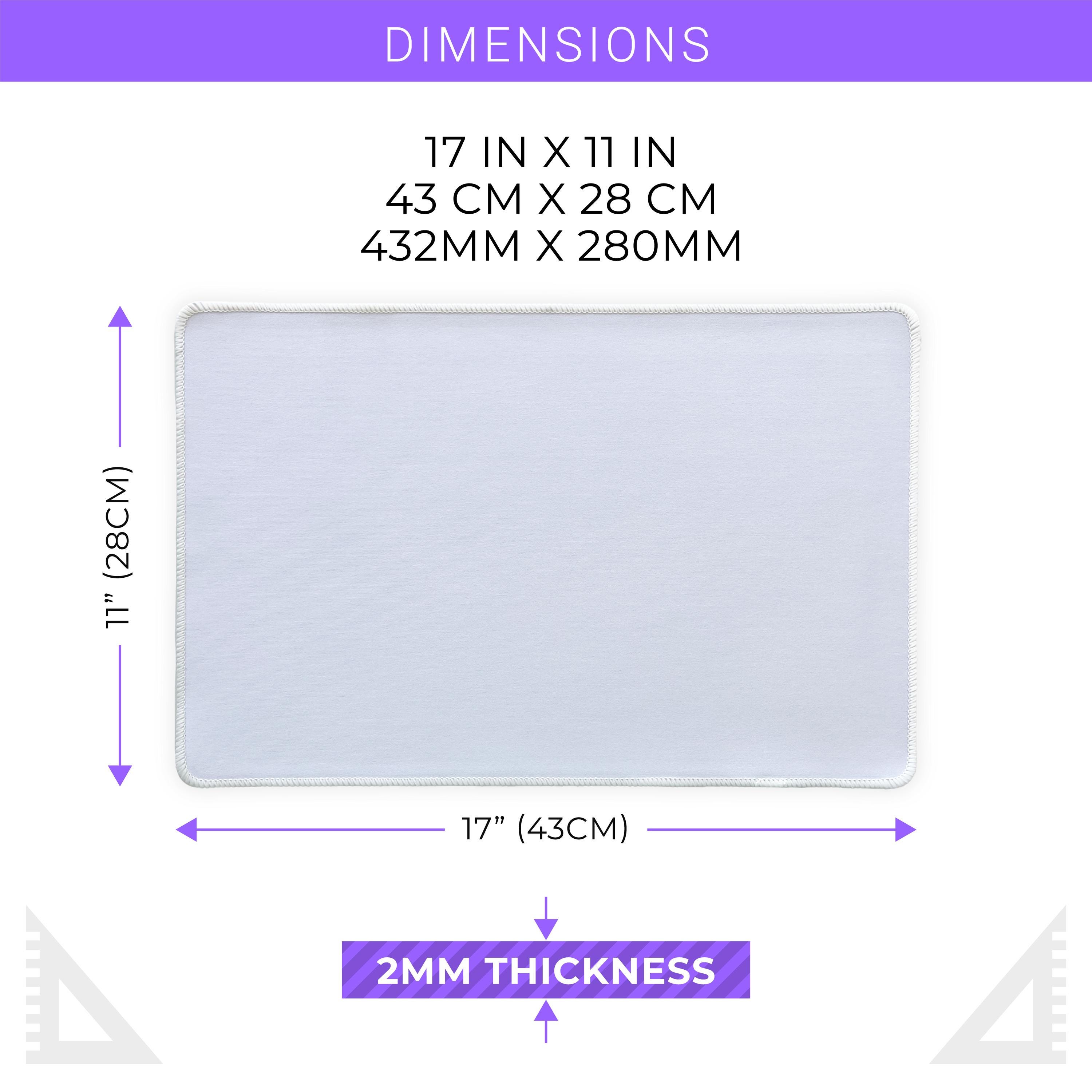 Blank Sublimation Mat 17"x11" – White Customizable Stitched Edges Large ...