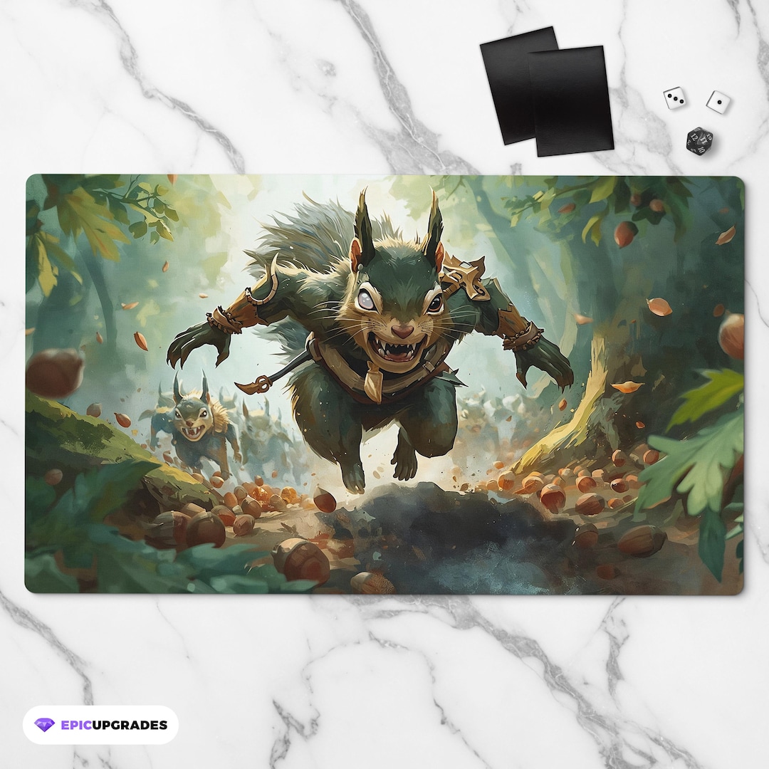 Chatterfang Squirrel Horde Playmat – 24"x14" MTG Commander Mat for ...