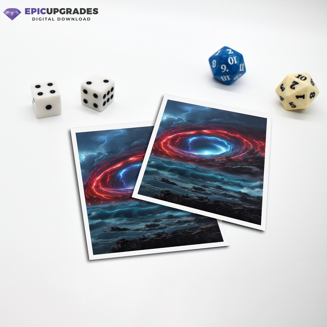Digital Download | Cyclonic Rift Inspired Custom Art for MTG Sleeves ...