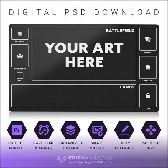 Magic The Gathering Card Template Psd