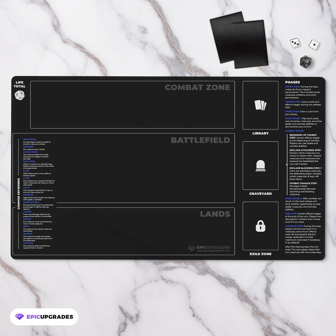 MTG Beginner Playmat for Magic the Gathering New Player Playmat With ...
