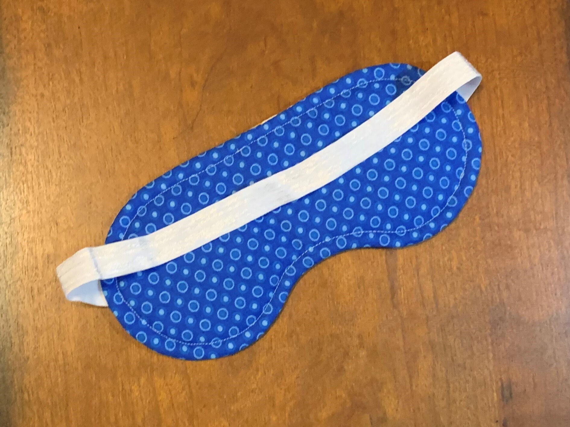 Sleep Mask - Cute Daisies on Blue Cotton Print With Coordinating Blue ...