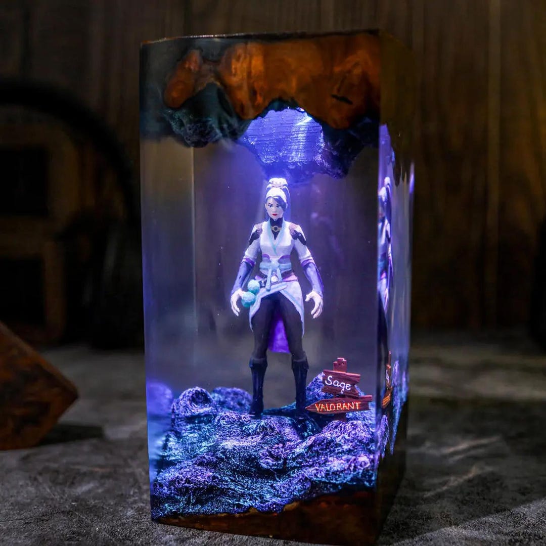 Sag'e Valor.ant Game Handmade Resin Lamp,diorama Resin Epoxy,epoxy and ...