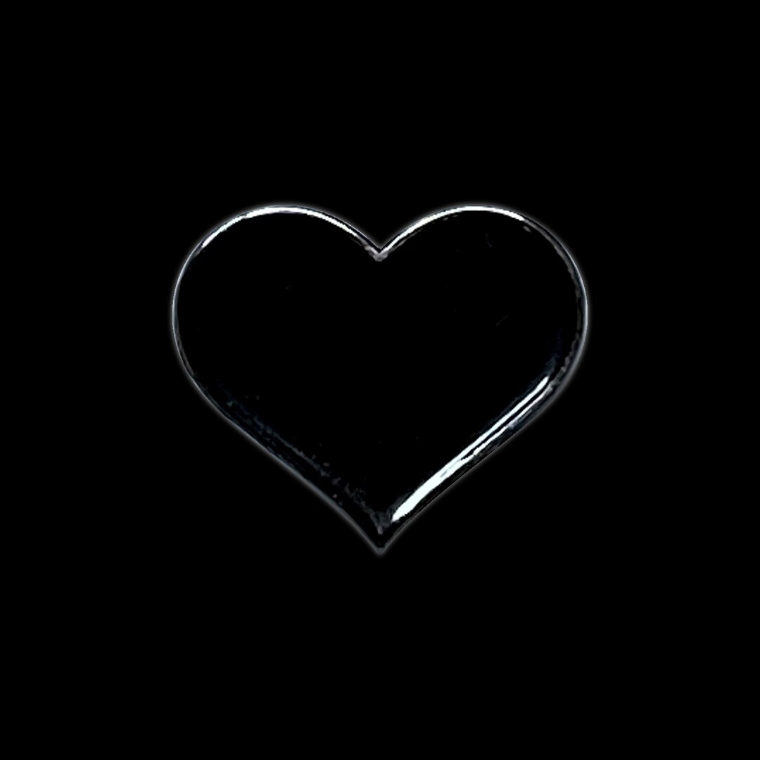 Tiny Black Heart Pin - Etsy Canada