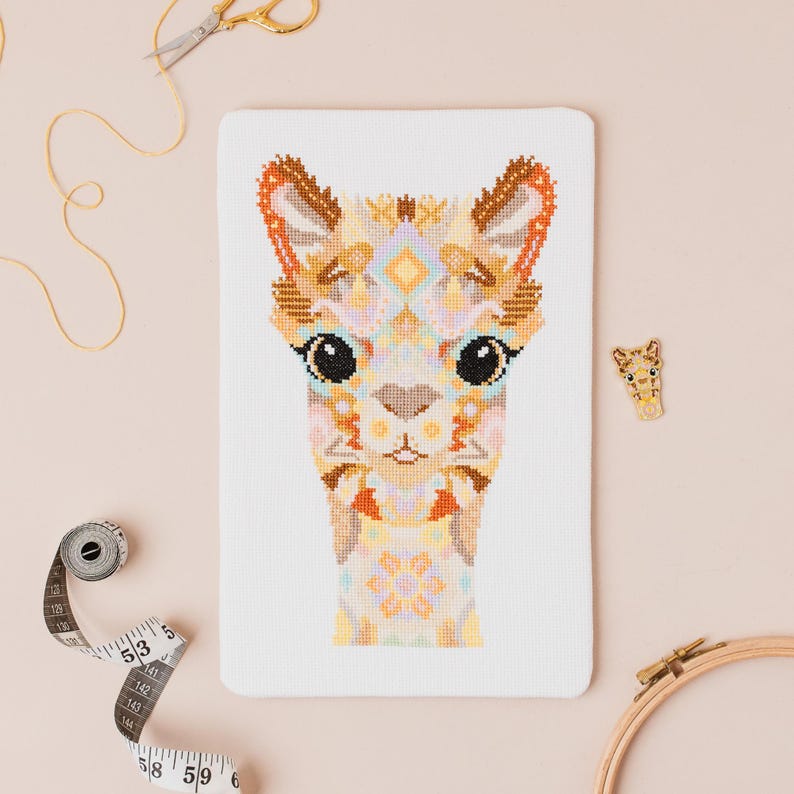 Mandala Alpaca Cross Stitch Pattern PDF | Modern Animal Mandala Chart ...