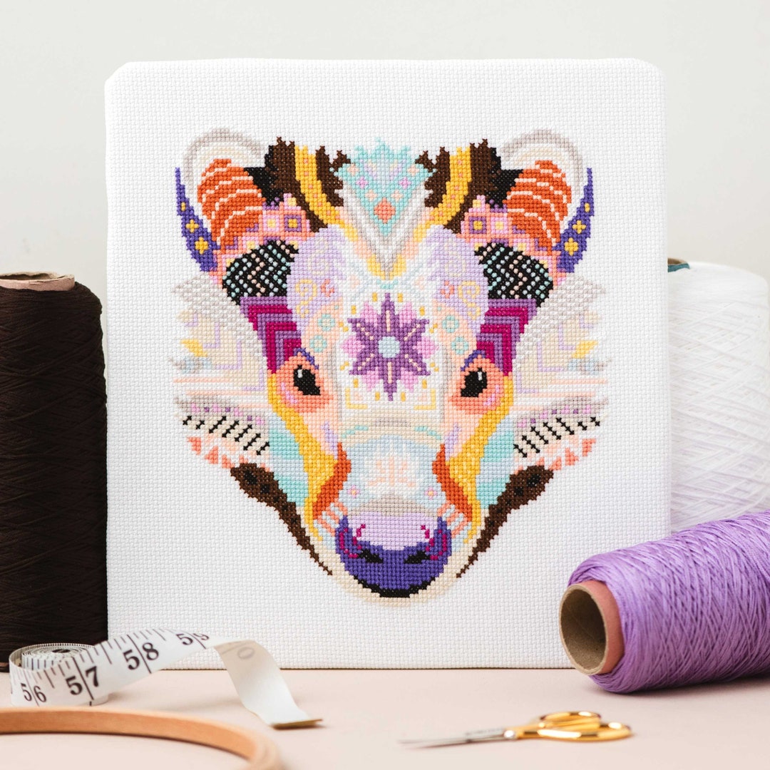 Mandala Badger Cross Stitch Pattern | Geometric Sewing Project | Animal ...