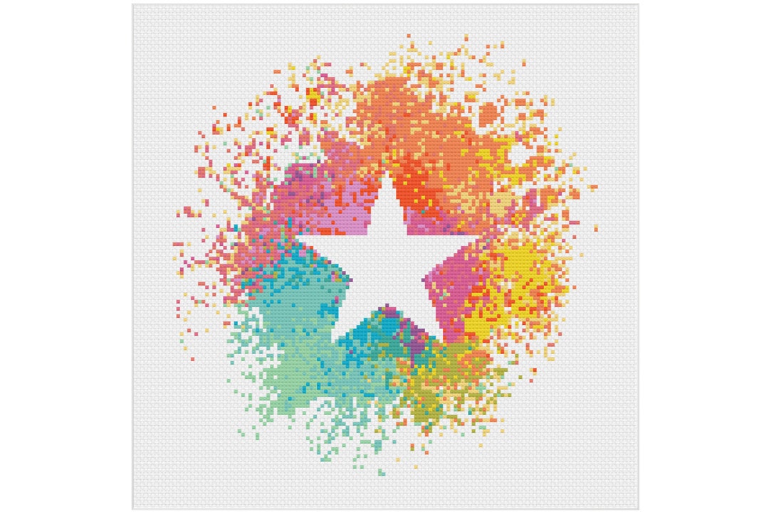 Star Cross Stitch Pattern | Celestial Cross Stitch | Space Cross Stitch ...