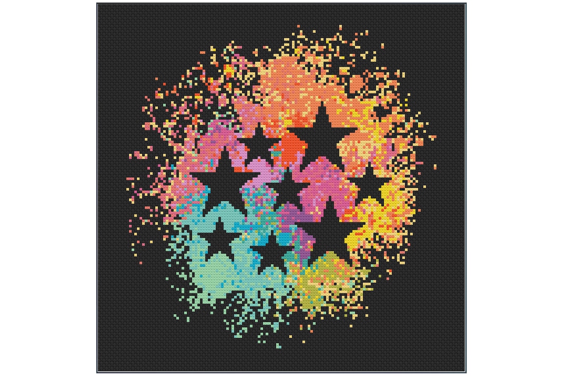 Star Cross Stitch Pattern | Celestial Cross Stitch | Space Cross Stitch ...
