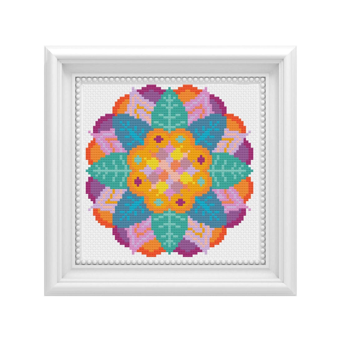 Mandala Flower Diamond Painting Kit | Round Drill Diamond Art | 5D ...