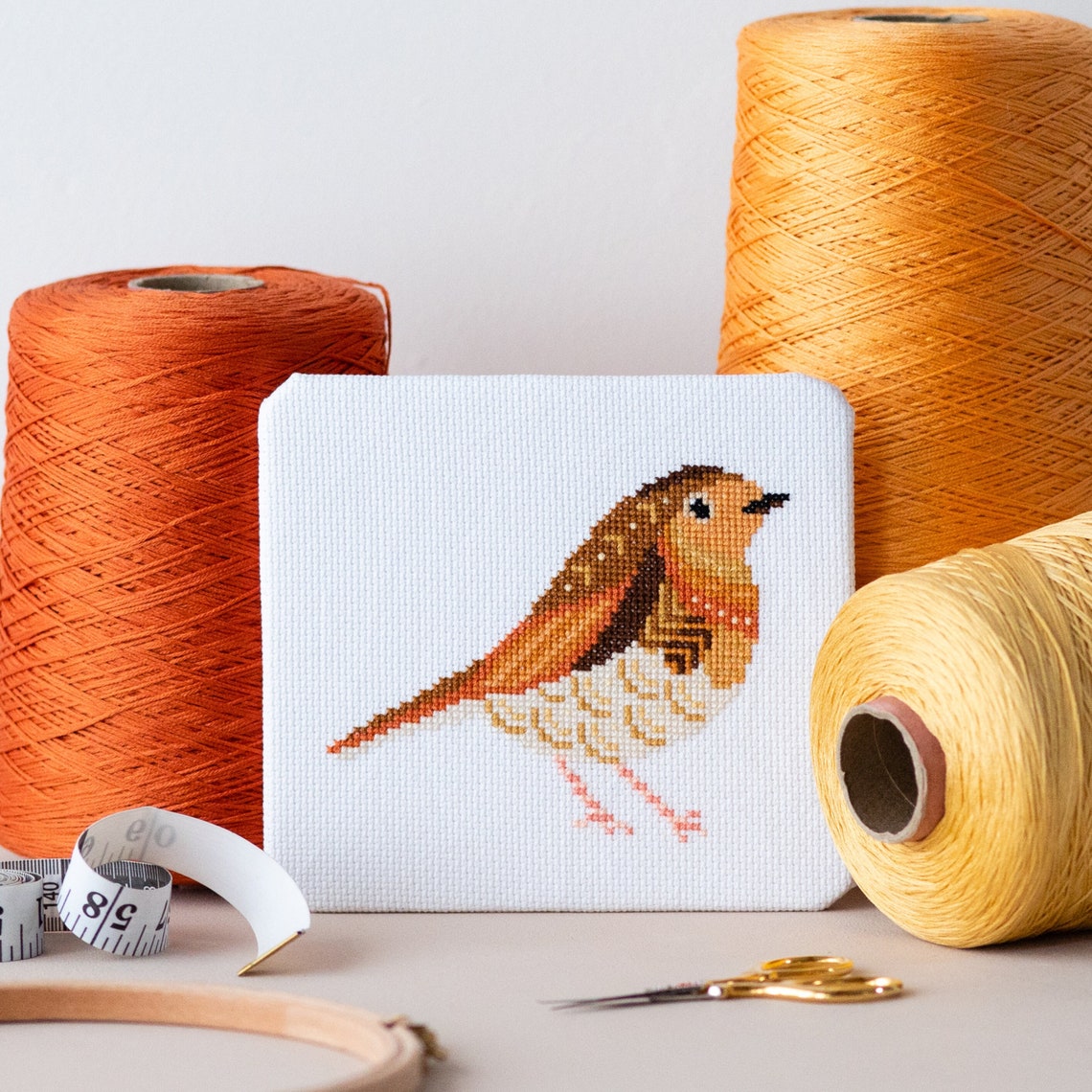 Mandala Robin Cross Stitch Pattern | Christmas Animals Crafts ...