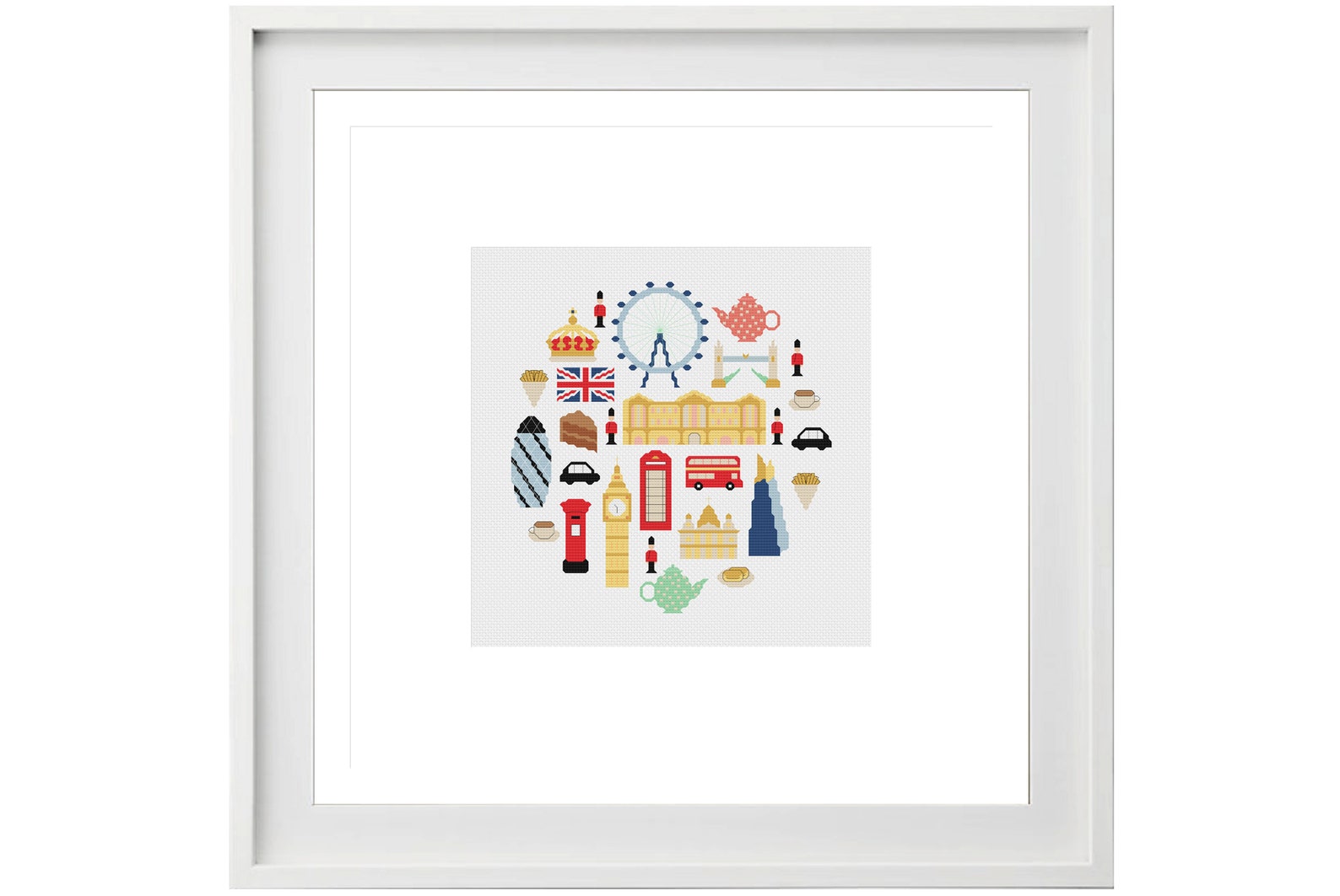 British Cross Stitch Pattern London Cross Stitch Landscape - Etsy UK