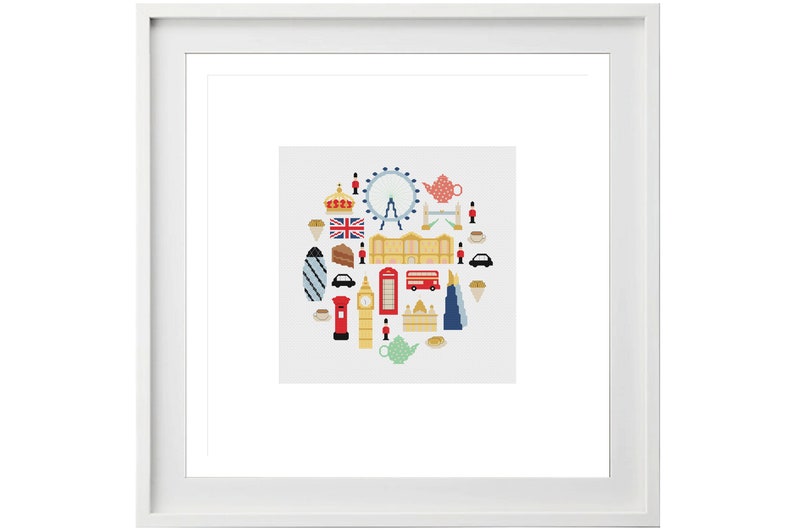 British Cross Stitch Pattern London Cross Stitch Landscape - Etsy UK