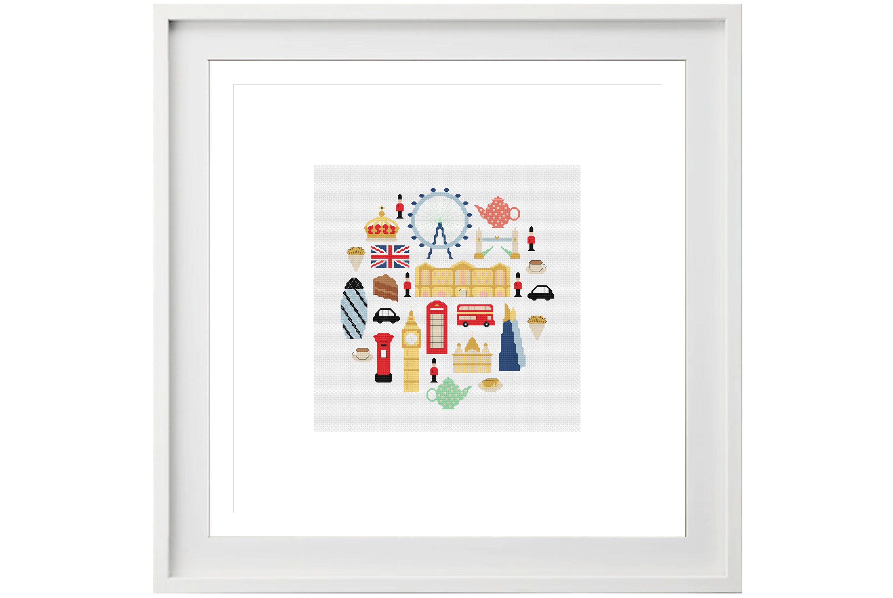 British Cross Stitch Pattern London Cross Stitch Landscape - Etsy UK