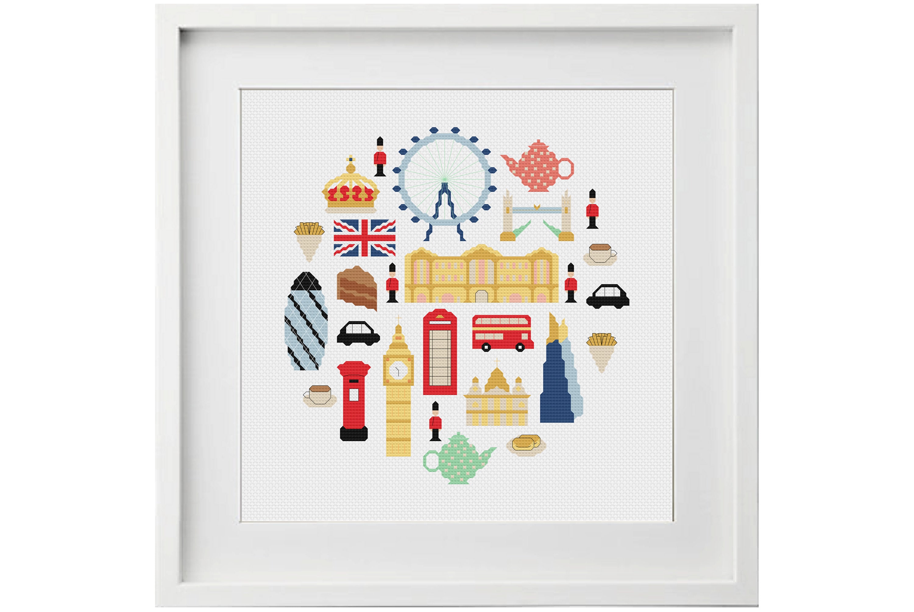 British Cross Stitch Pattern | London Cross Stitch | Landscape Cross ...
