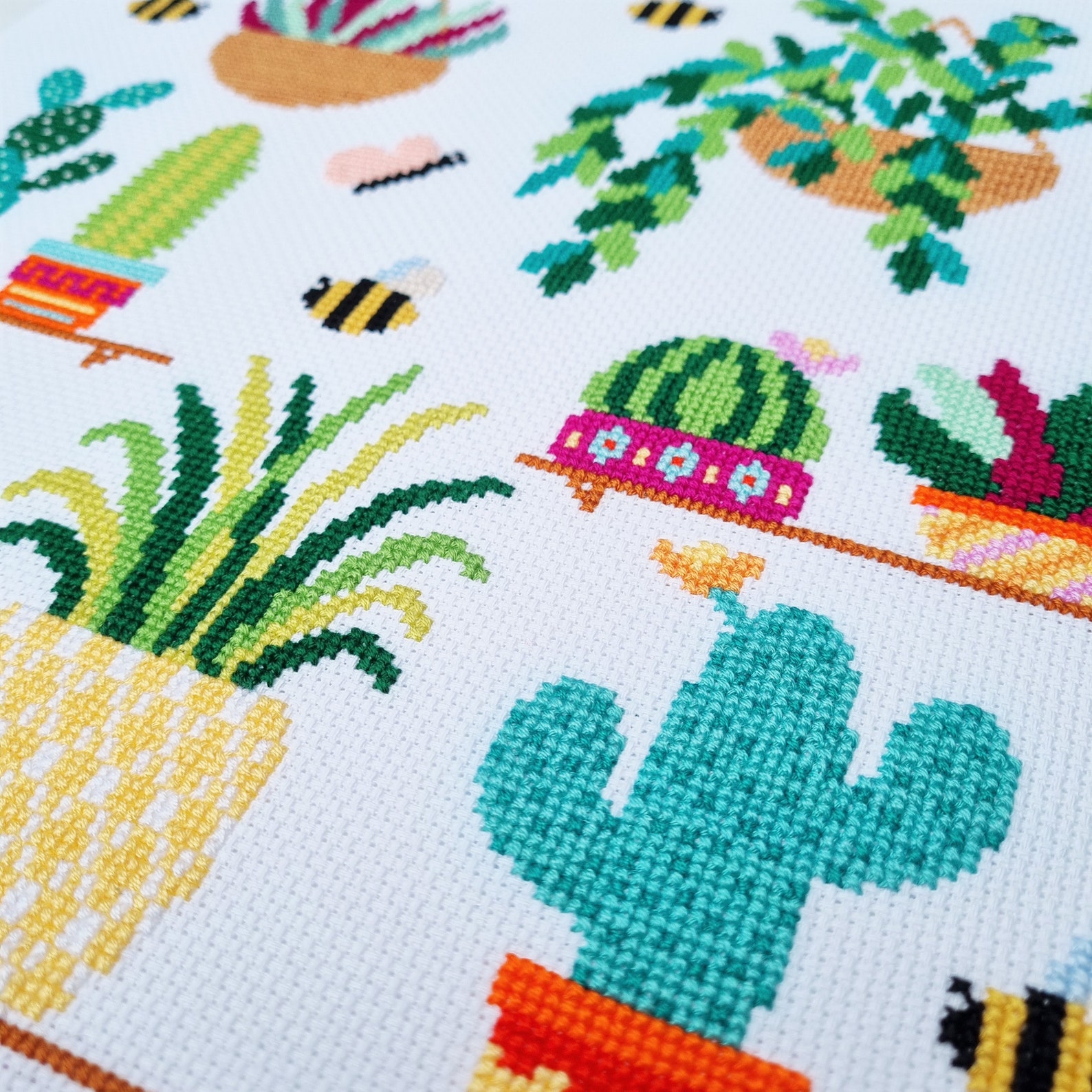 Cactus Cross Stitch Kit | Succulent Cross Stitch | Floral Cross Stitch ...