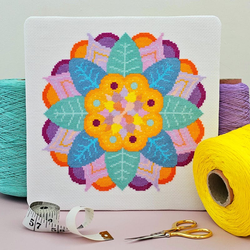 Mandala Embroidery Kit - Etsy
