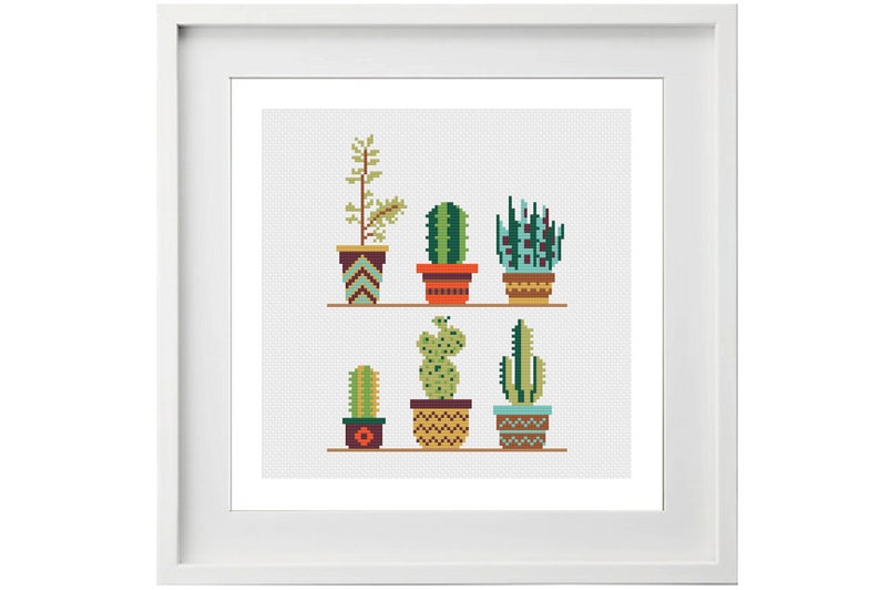 Cactus Cross Stitch Pattern Floral Cross Stitch Succulent | Etsy
